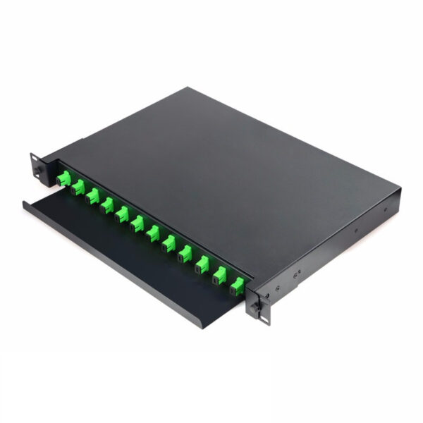 Fiber Patch Panel 24 Ports Installed 24 Core SC/APC Coupler with ...